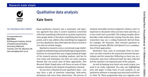 Qualitative Data Analysis Pdf DocDroid
