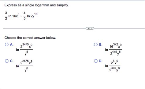 Solved Express As A Single Logarithm And Simplify Chegg Com