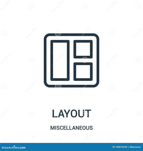 Layout Icon Vector From Miscellaneous Collection Thin Line Layout Outline Icon Vector