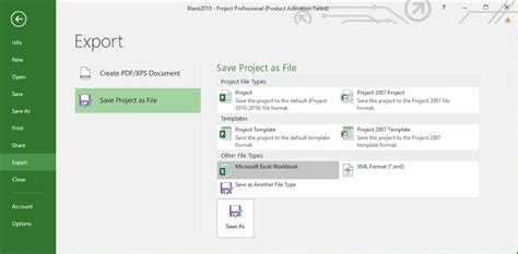 Exportar Ms Project A Excel