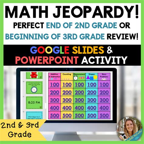 2nd Grade Math Jeopardy Review All Math Skills Made By Teachers