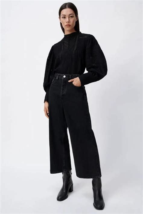 Блуза со складками и кружевом Zara — цена 850 грн в каталоге Вышиванки Купить женские вещи по