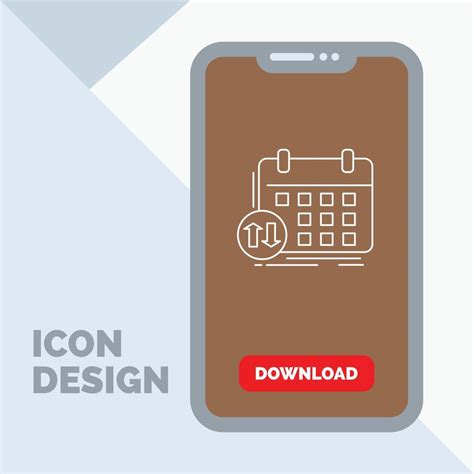 Schedule Classes Timetable Appointment Event Line Icon In Mobile
