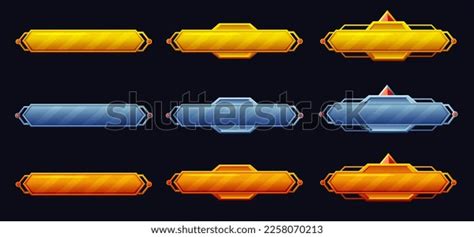 Fantasy Game Button Ui Frame Ancient Stock Vector Royalty Free 2258070213 Shutterstock