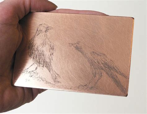 Original Etching Of Crows Etsy