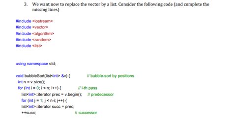 Solved Iterators 1 Run The Following Code And Make Sure You