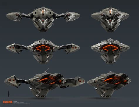 Artstation Trident Bomber Fan Zhang Space Ship Concept Art Concept