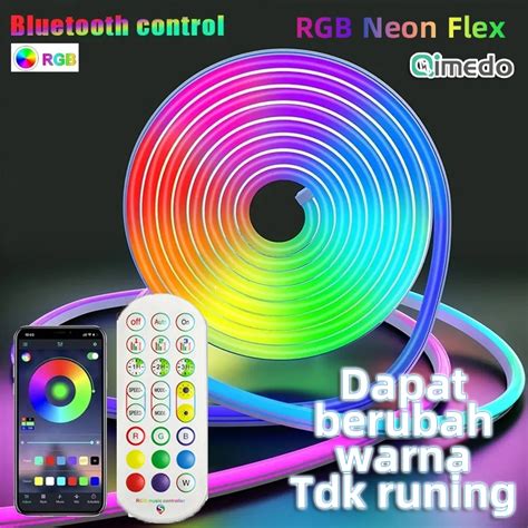 Jual Lampu Neon Flex M Lampu Strip Led Neon Sign Dekorasi Kamar Silikon Lembut Fleksibel Tahan