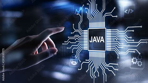 java programming language application and web development concept on