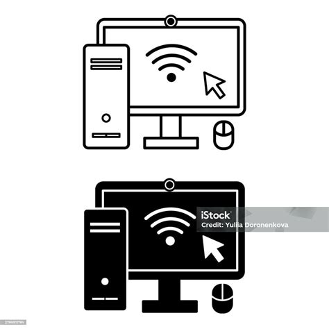 Computer Icons Black And White Vector Icons System Unit Monitor