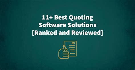 11 Best Quoting Software Solutions [ranked And Reviewed]