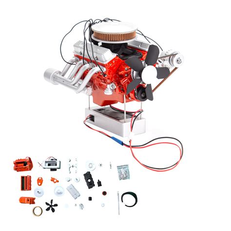 Enjomor 1 6 Scale Big Block V8 Engine Kits That Works Fully 3d Printed Stirlingkit