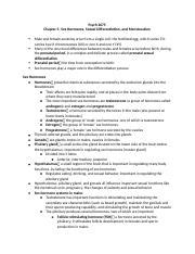 Chapter 5 Psych 2075 Chapter 5 Sex Hormones Sexual Differentiation And Menstruation Male And