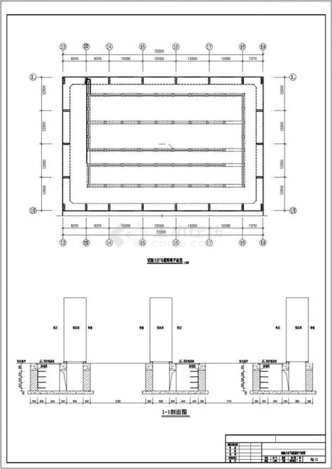 单层桩基础钢结构厂房结构施工图（含建施、设备图）工业厂房土木在线