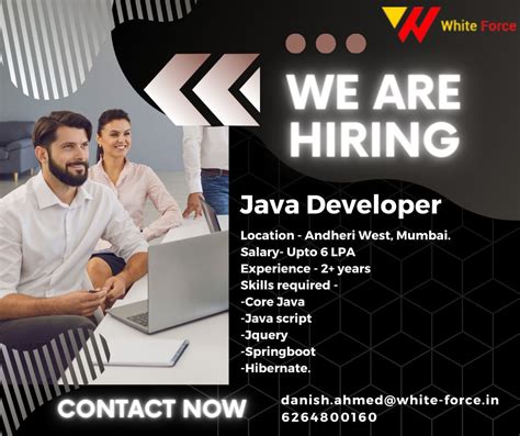 Java Developer Job Opening In Andheri West Mumbai White Force Group