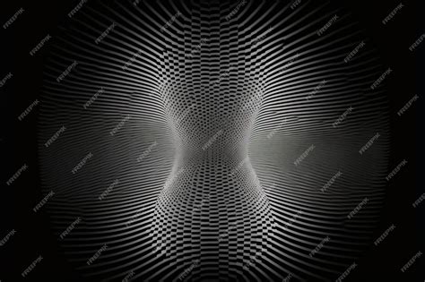 Premium Photo Generative Ai Illustration Of Black And White Noise Pattern Made Of Parallel