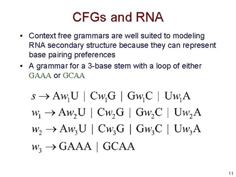 Stochastic Context Free Grammars For Rna Structure Modeling
