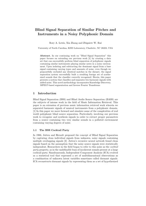 pdf blind signal separation of similar pitches and instruments in a