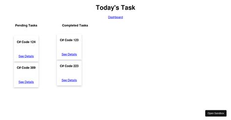 Task Assignment Code Codesandbox