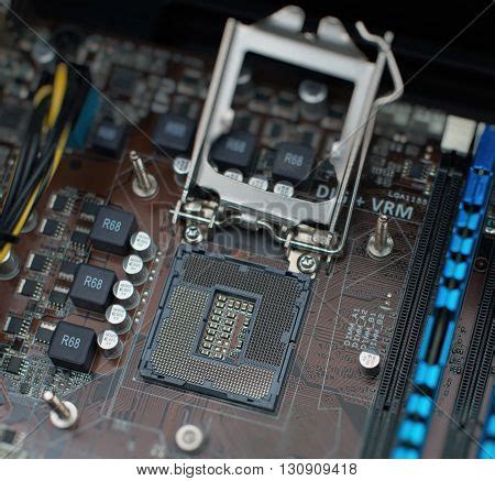 Inside Pc Motherboard Image Photo Free Trial Bigstock