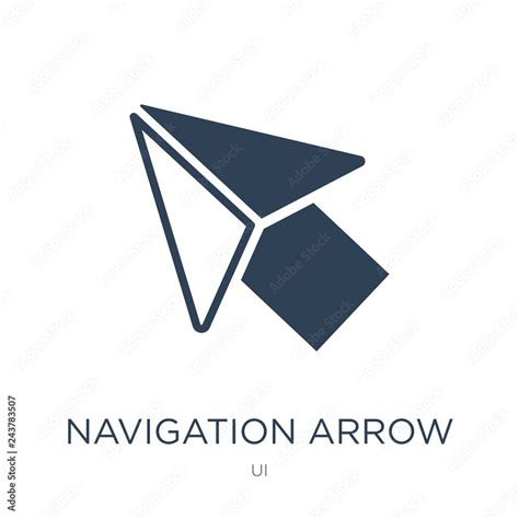 Navigation Arrow Icon Vector On White Background Navigation Arrow