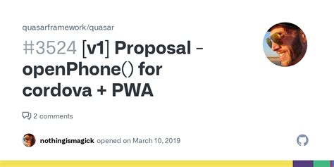 V1 Proposal Openphone For Cordova Pwa · Issue 3524