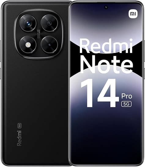 Redmi Note 14 Pro 5G Midnight Black Preto 8GB RAM 256GB ROM NFC Jersu Indica Ofertas