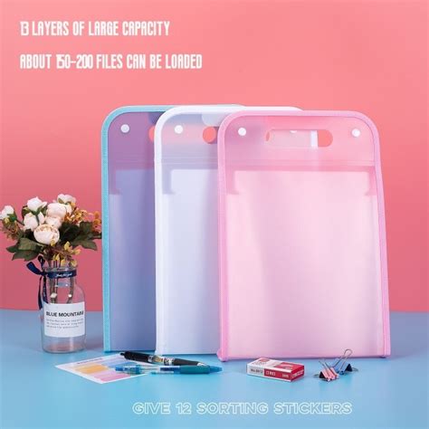 Folder File Organizer Expanding File Folder Clear Book 13 Layer Test