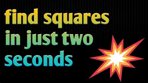 Find Any Square In Just 2 Seconds Youtube