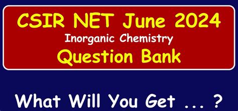 Csir Net Inorganic Chemistry Chemistry Pyq Solution