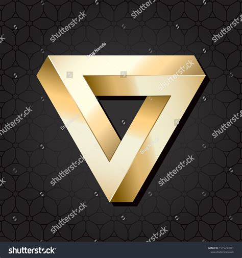 Mobius Triangle Loop Glossy Gold Style Stock Vector Royalty Free 1515230831 Shutterstock