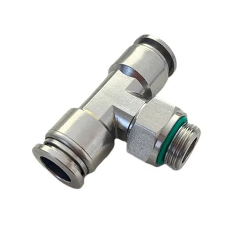 Male Threaded Branch Pneumatic Joint Sspb08 G1 4′′ Stainless Steel One Click Tube Fittings Tee