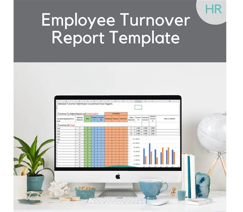 Turnover Analysis Report Excel Template Employee Turnover Spreadsheet Etsy Employee