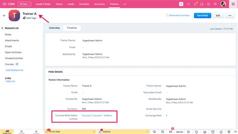 How To Update Multi Select Lookup Fields Via Api In Zoho Crm
