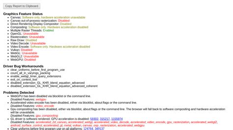 Bug Cant Get Webgl Hardware Acceleration Working Using Official Docker Image · Issue 18810