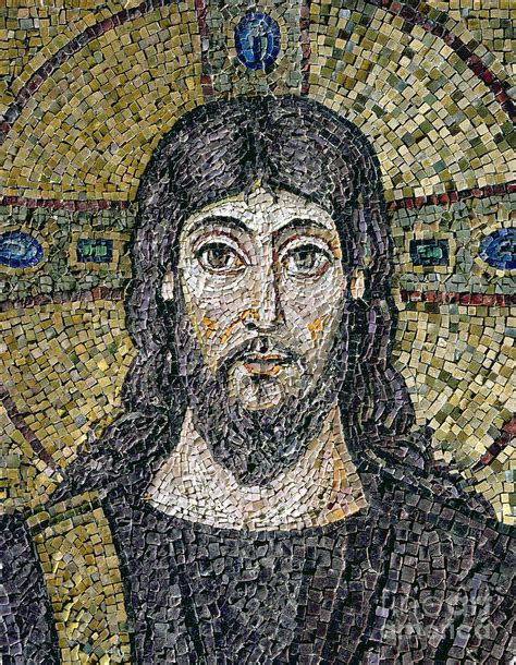 The Face Of Christ Mosaic Relief By Byzantine School Fine Art America