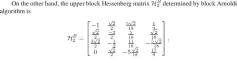 1 Polynomials Obtained By The Block Arnoldi And Bgmres Methods