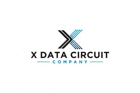 Premium Vector X Data Circuit Logo Design Initial Letter Technology