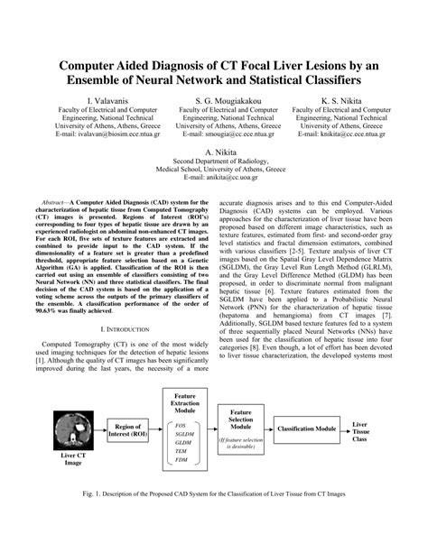 Pdf Computer Aided Diagnosis Of Ct Focal Liver Lesions By An Ensemble