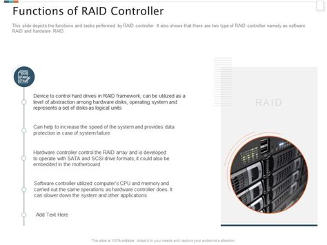Raid Storage It Functions Of Raid Controller Ppt Powerpoint Presentation Visuals Presentation