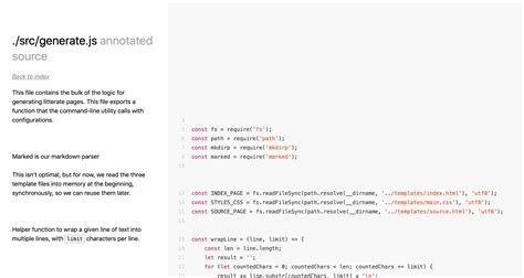 github thesephist litterate generate beautiful literate programming