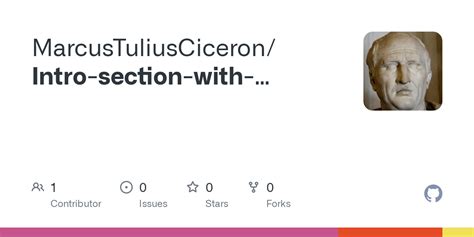 GitHub MarcusTuliusCiceron Intro Section With Dropdown Navigation