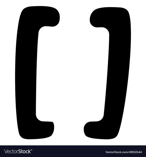 Square Brackets Punctuation Stroke Royalty Free Vector Image