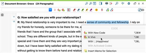 In Vivo Coding Grounded Theory Research