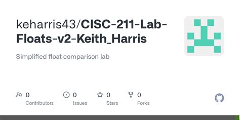 Github Keharris43cisc 211 Lab Floats V2 Keithharris Simplified