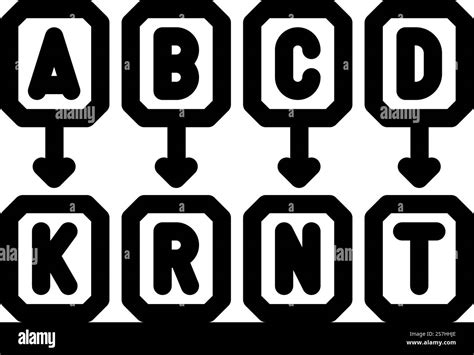Cryptography Math Science Education Line Icon Vector Cryptography Math Science Education Sign