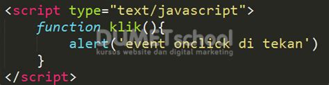 Event Onclick Javascript Kursus Website Terbaik