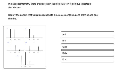 Solved In Mass Spectrometry There Are Patterns In The