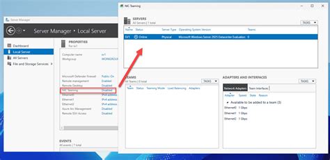 Enable Nic Teaming Lbfo And Switch Embedded Teaming Set In Windows Server 2025 4sysops