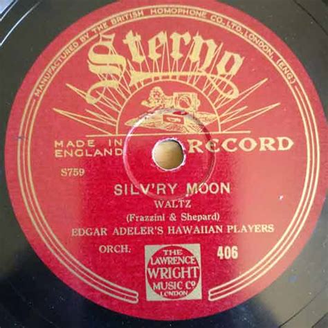 Silvry Moon By Edgar Adelers Hawaiian Players